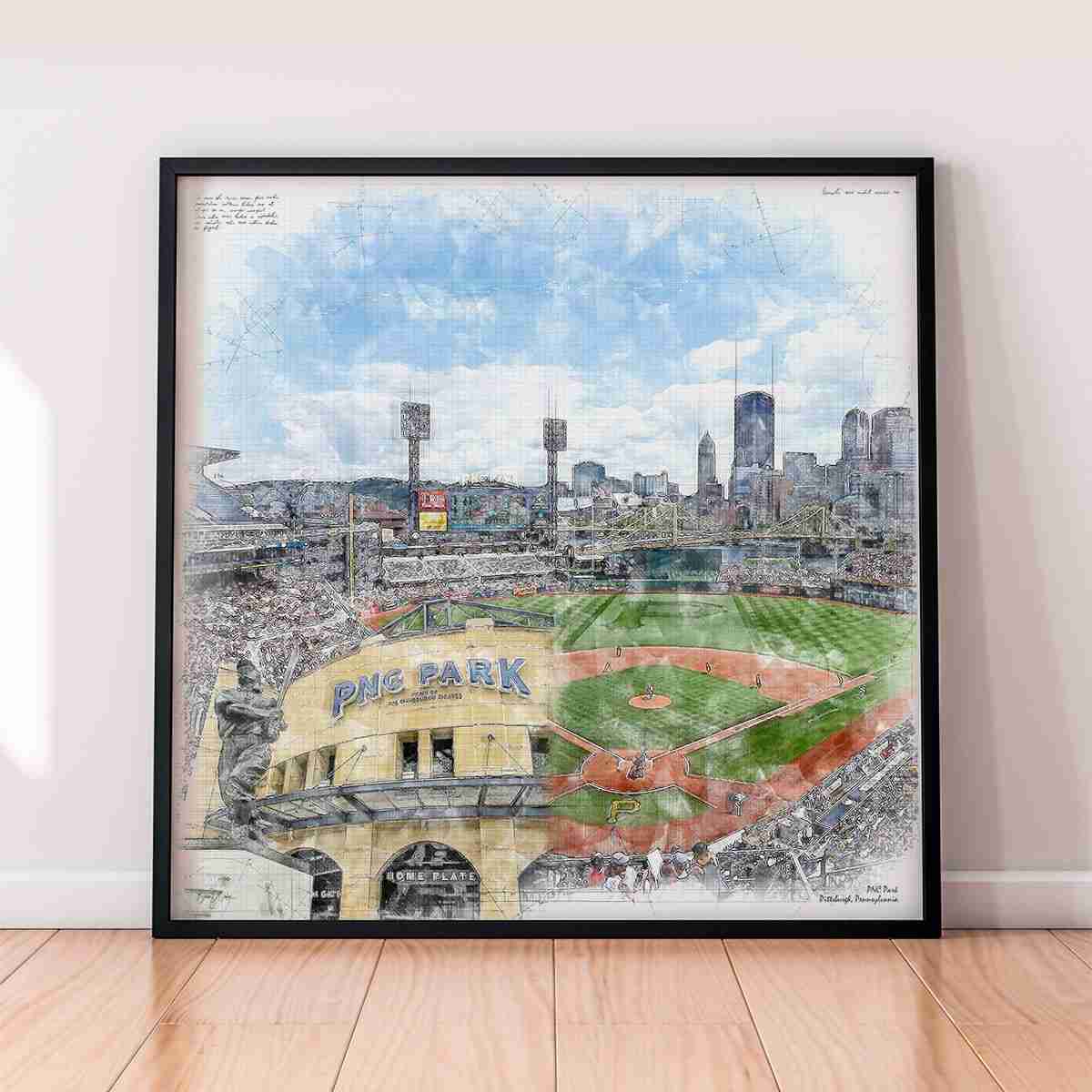 PNC Park Print - Pittsburgh Pirates Baseball Stadium Art