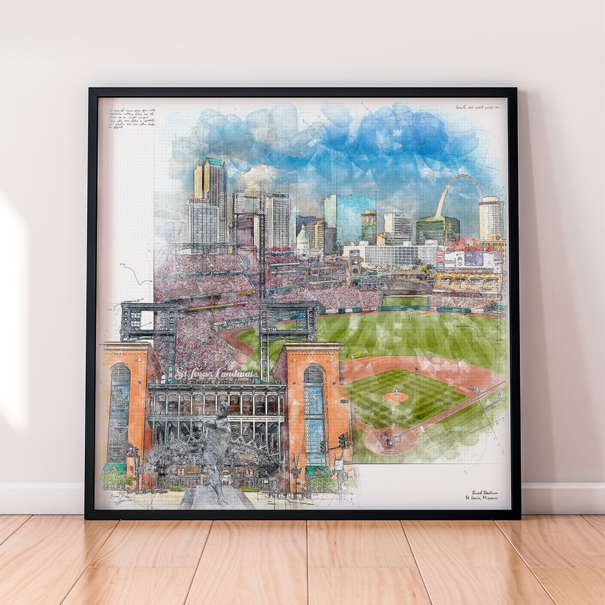 Busch Stadium Print - St. Louis Cardinals Baseball Stadium Art