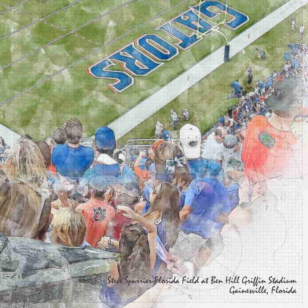 Florida Field at Ben Hill Griffin Stadium Print / Canvas Wall Art ...
