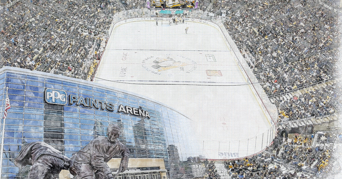 PPG Paints Arena Hockey Arena Print, Pittsburgh Penguins Hockey