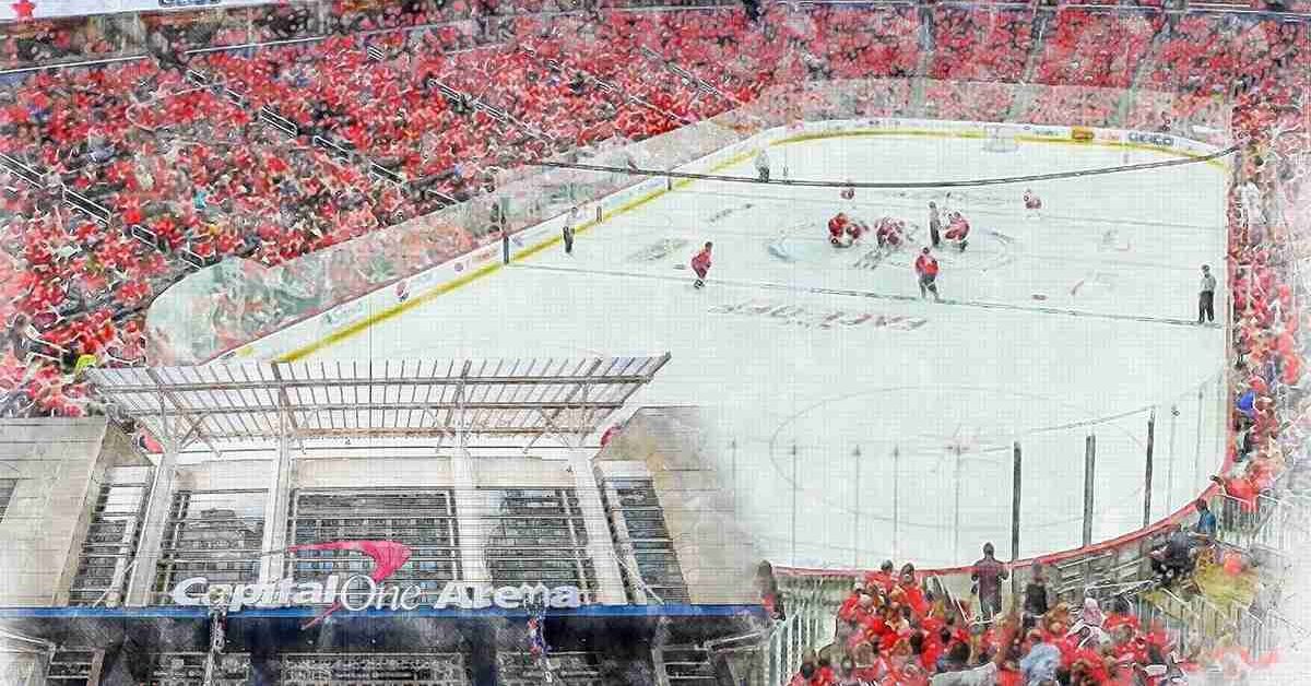 Capital One Arena Print / Canvas Wall Art, Washington Capitals Hockey ...