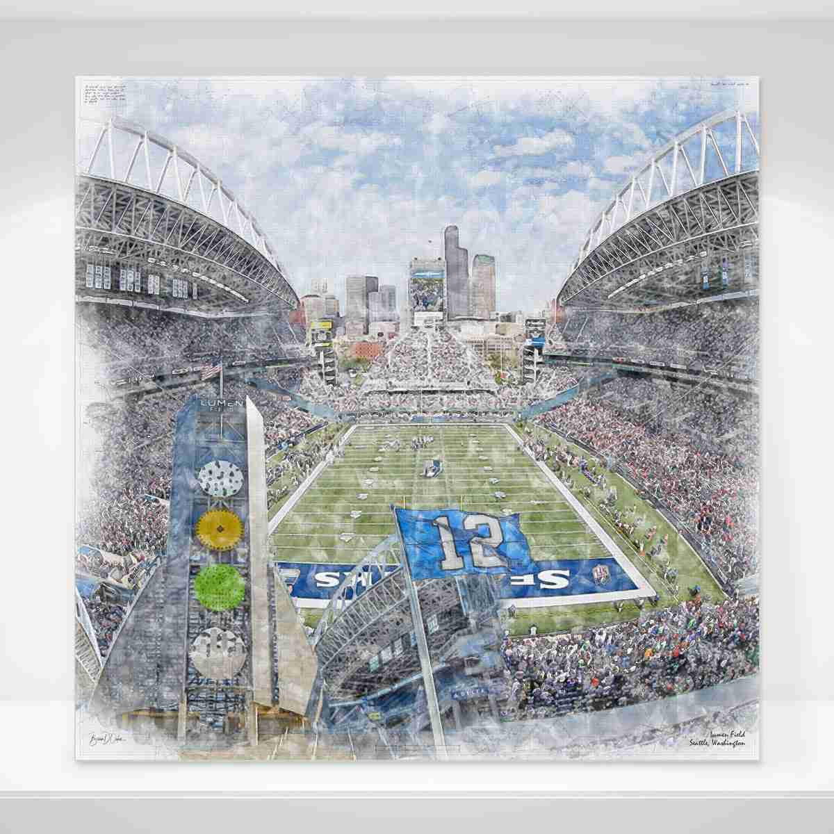 Football Stadium Prints Football Stadium Canvas Art Football Wall Art