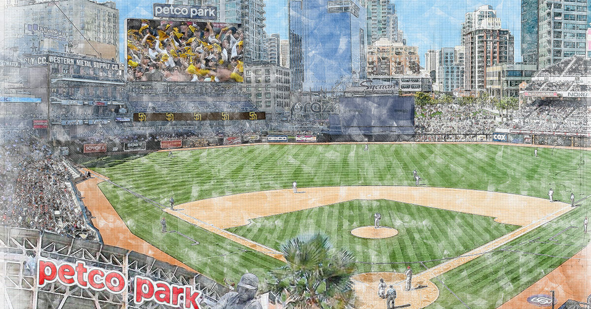 Petco Park Print - San Diego Padres Baseball Stadium Art