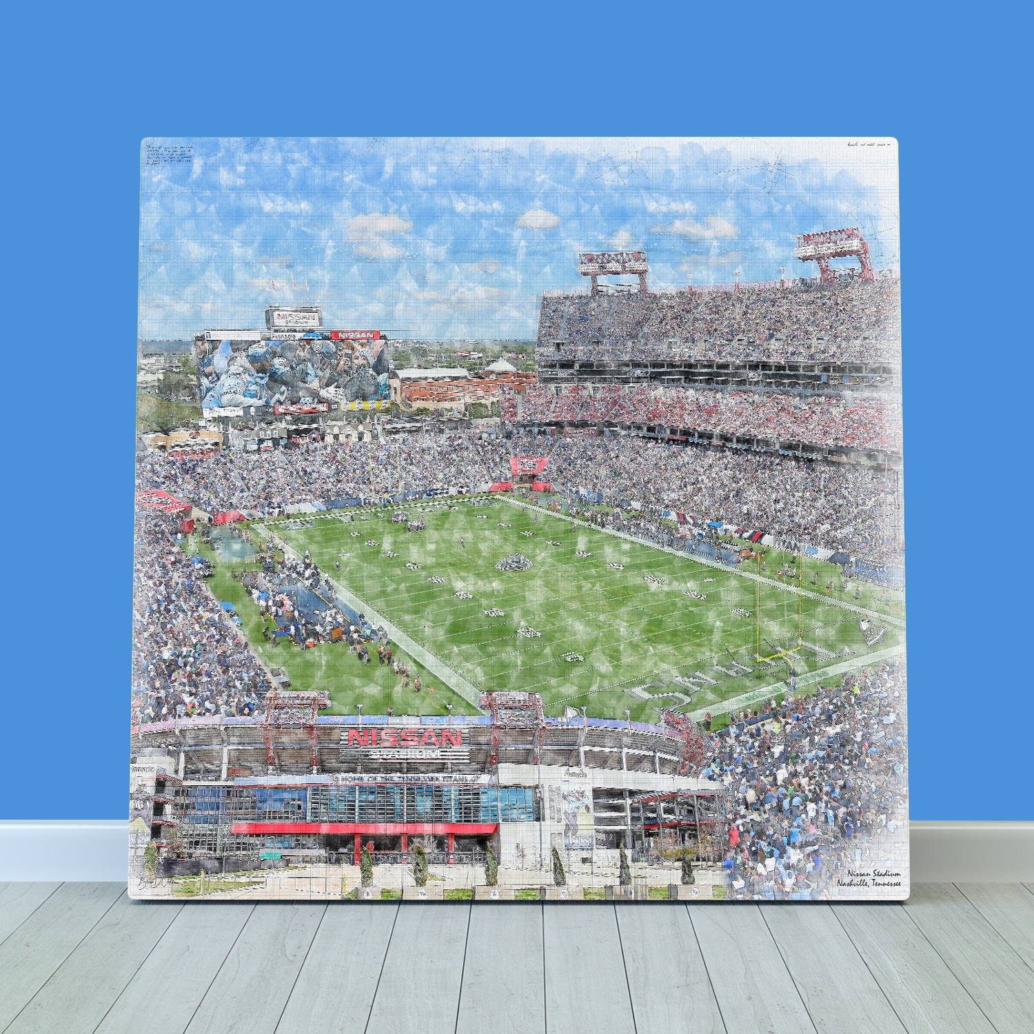 Nashville Tennessee Football Stadium Nissan Stadium Print / Canvas