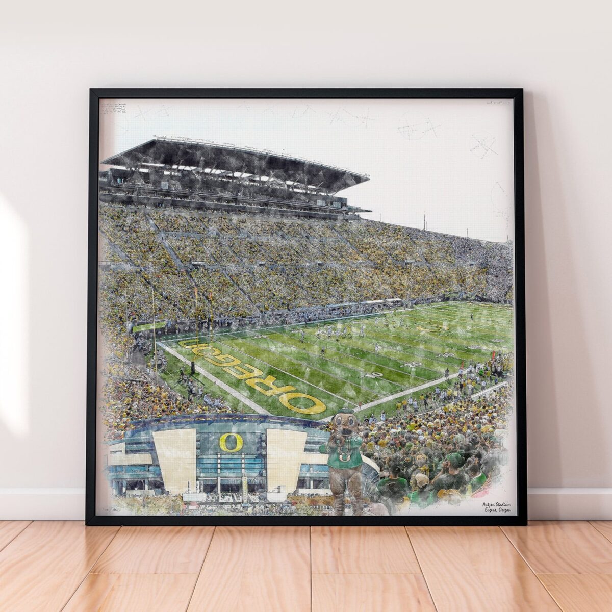 Autzen Stadium Print / Canvas Wall Art, Oregon Ducks College Football ...