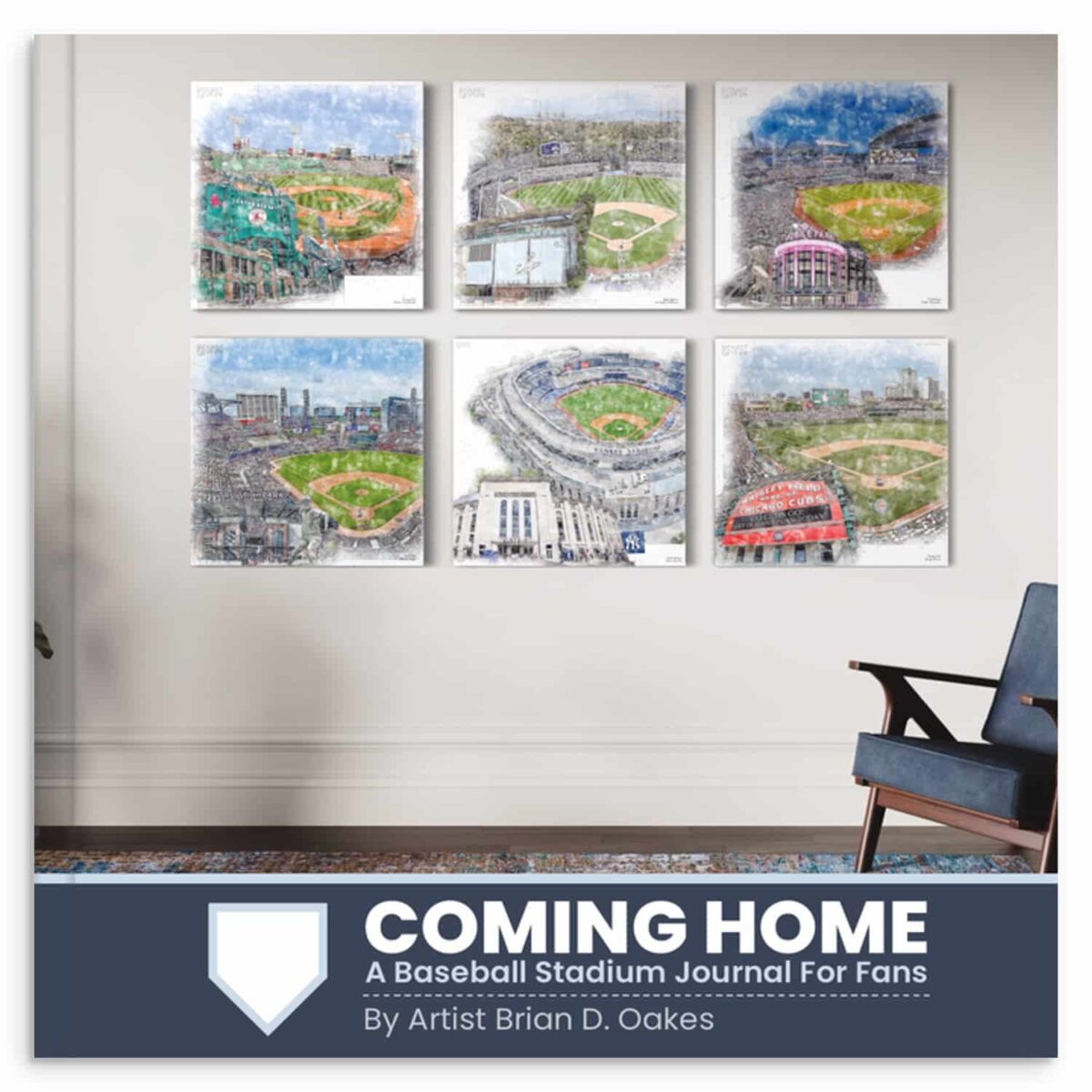 COMING HOME : A Baseball Stadium Journal For Fans - 66 Page, 11" x 11 ...